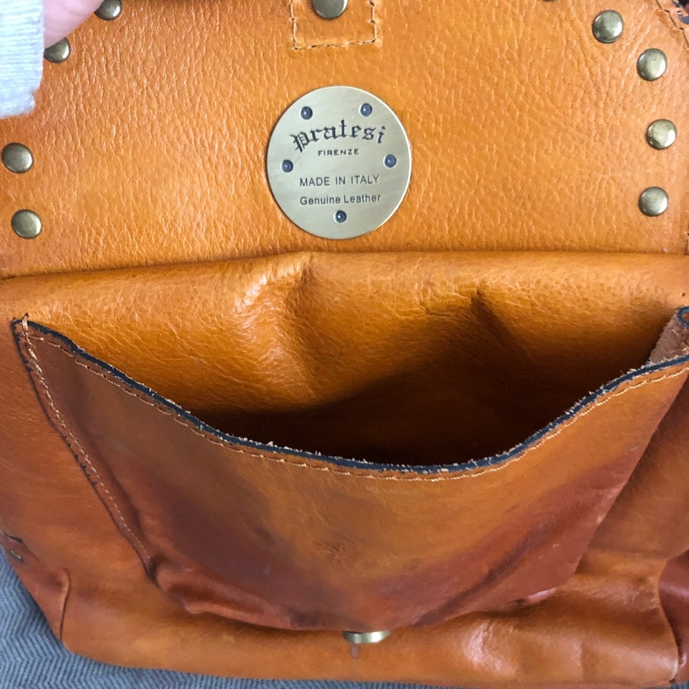 Pratesi Firenze Genuine Italian Leather Shoulder Bag.… - Gem